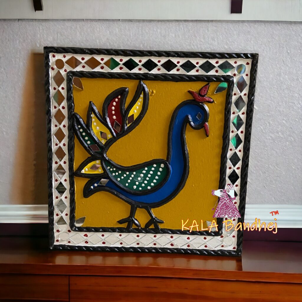 Square 6 X 6 Mud Work Frame Lippan Art Hand Made 26 - Bandhani - KaLa ...