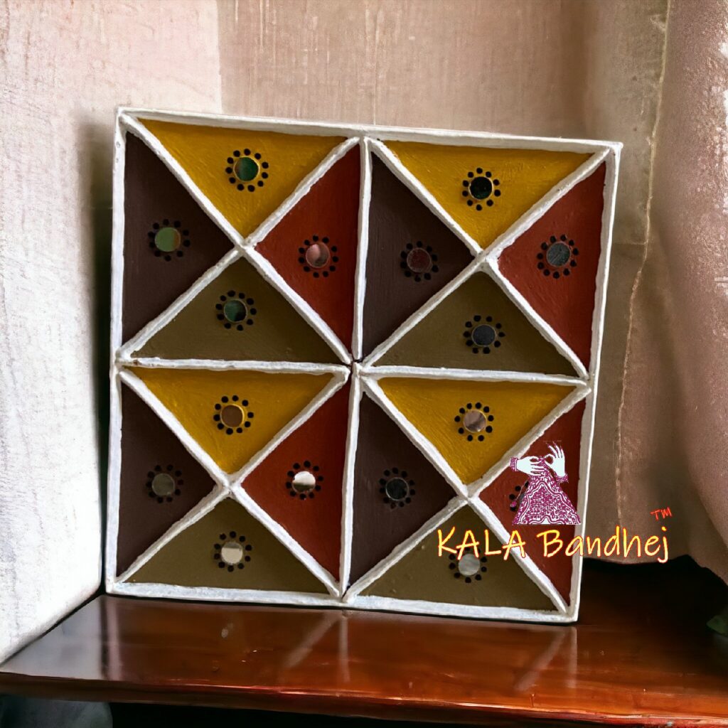 Square 6 X 6 Mud Work Frame Lippan Art Hand Made 22 - Bandhani - KaLa ...