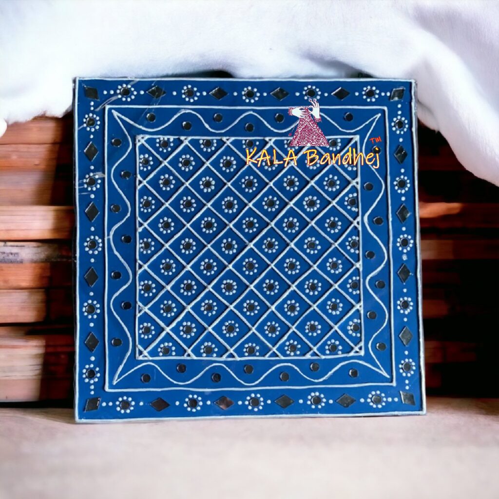 Square 12 X 12 Mud Work Frame Lippan Art Hand Made 26 - Bandhani - KaLa ...